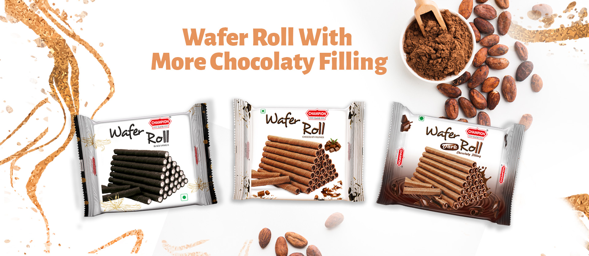 60 Gm Dark Wafer Roll Biscuits – Champion Biscuits India