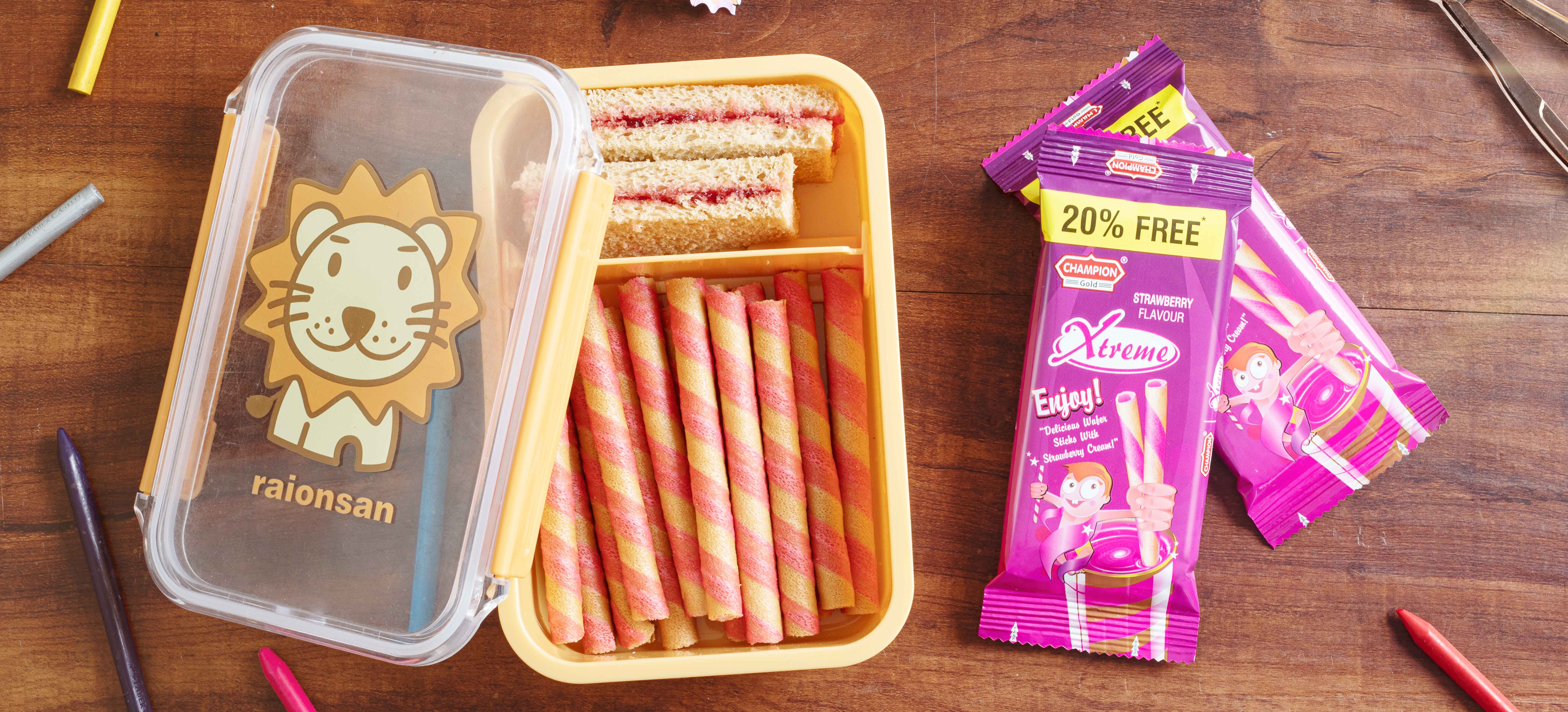 Xtreme Strawberry Biscuits – 50gm – Champion Biscuits India